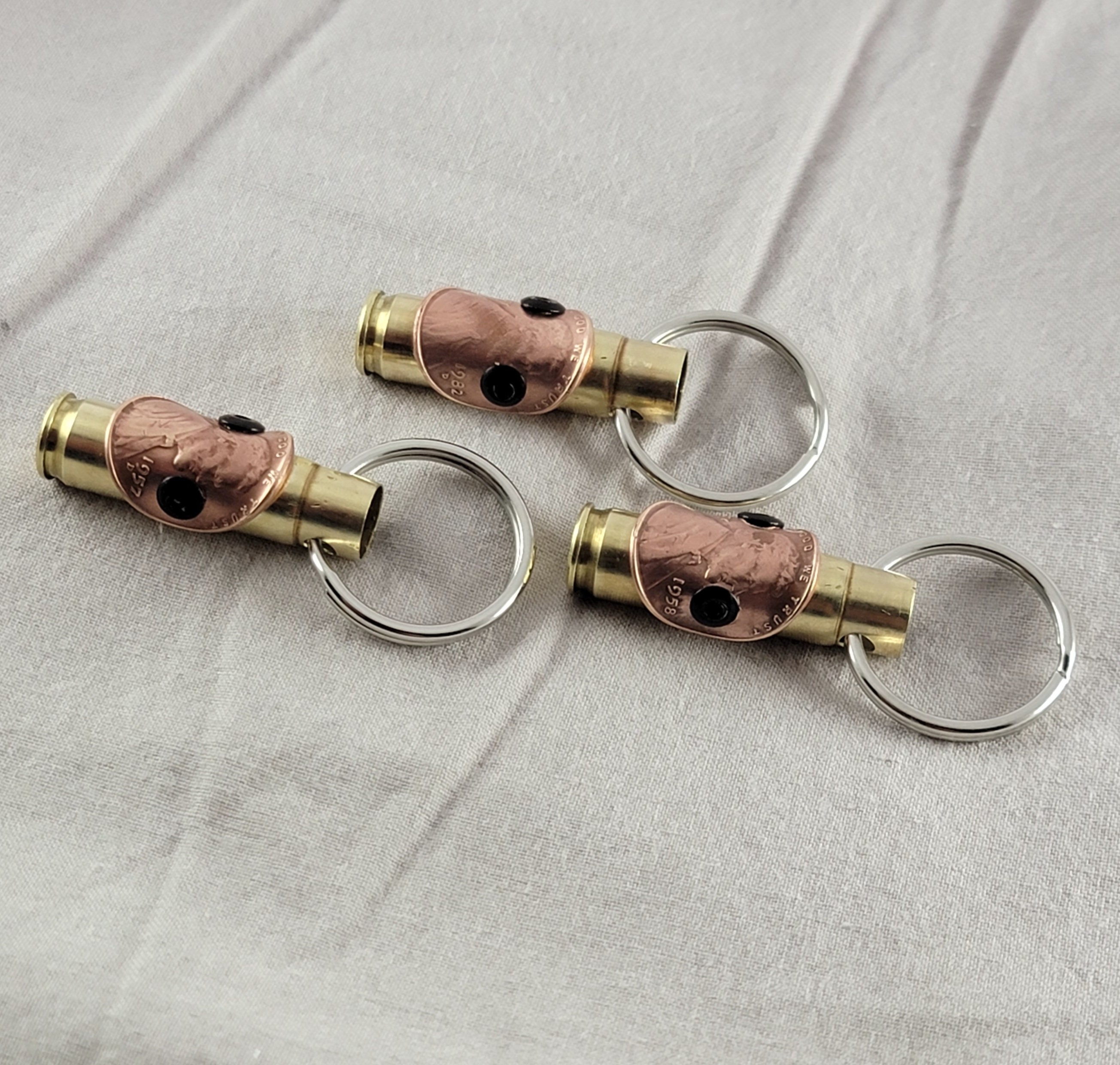 Bullet Casing Penny Keychain. Handmade. Very Unique Penny Attached to ...