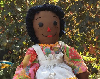 Black raggedy ann | Etsy