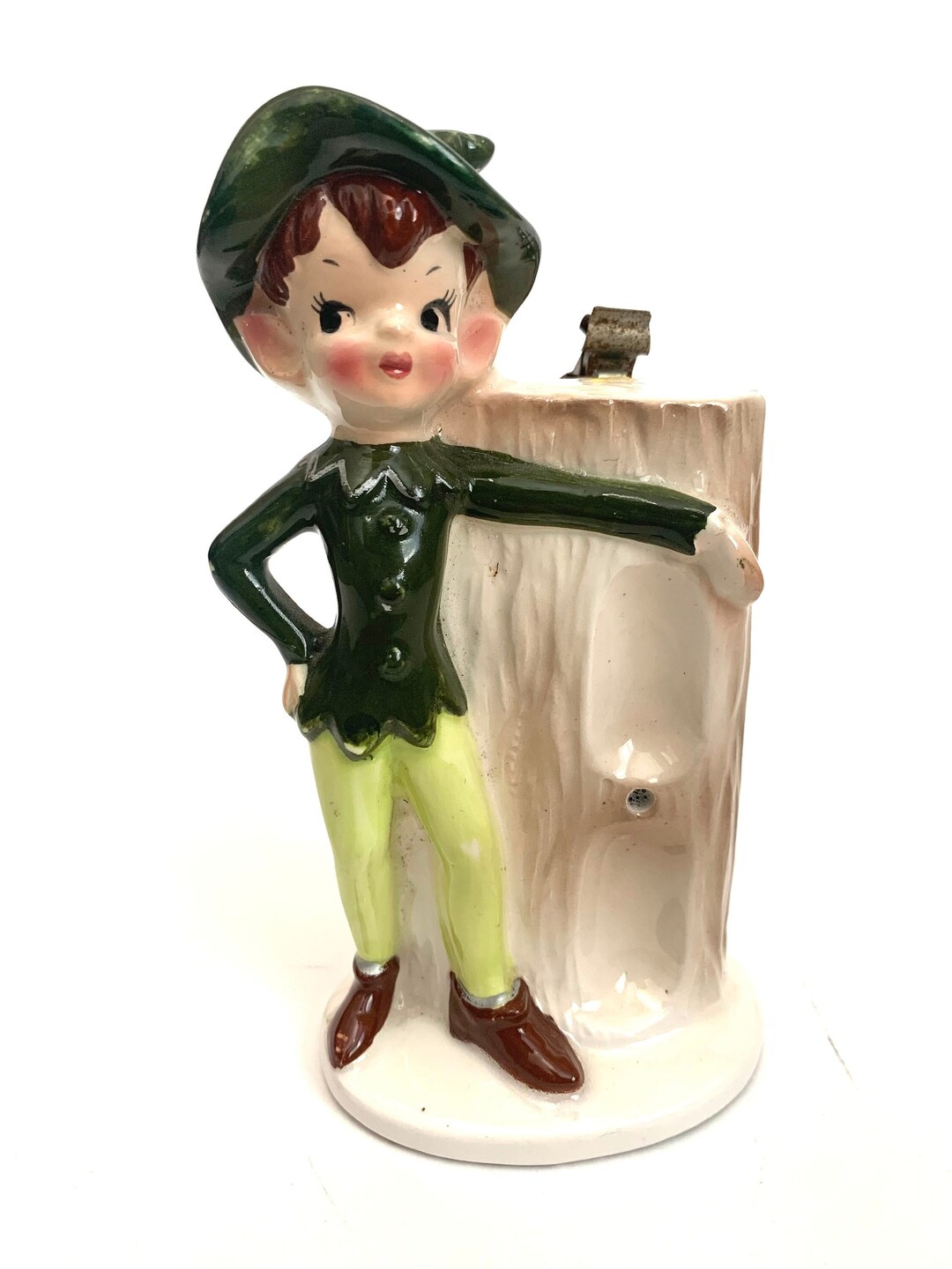 Vintage 1950’s Enesco Pixie Elf Ceramic Egg Timer W/clip - Etsy