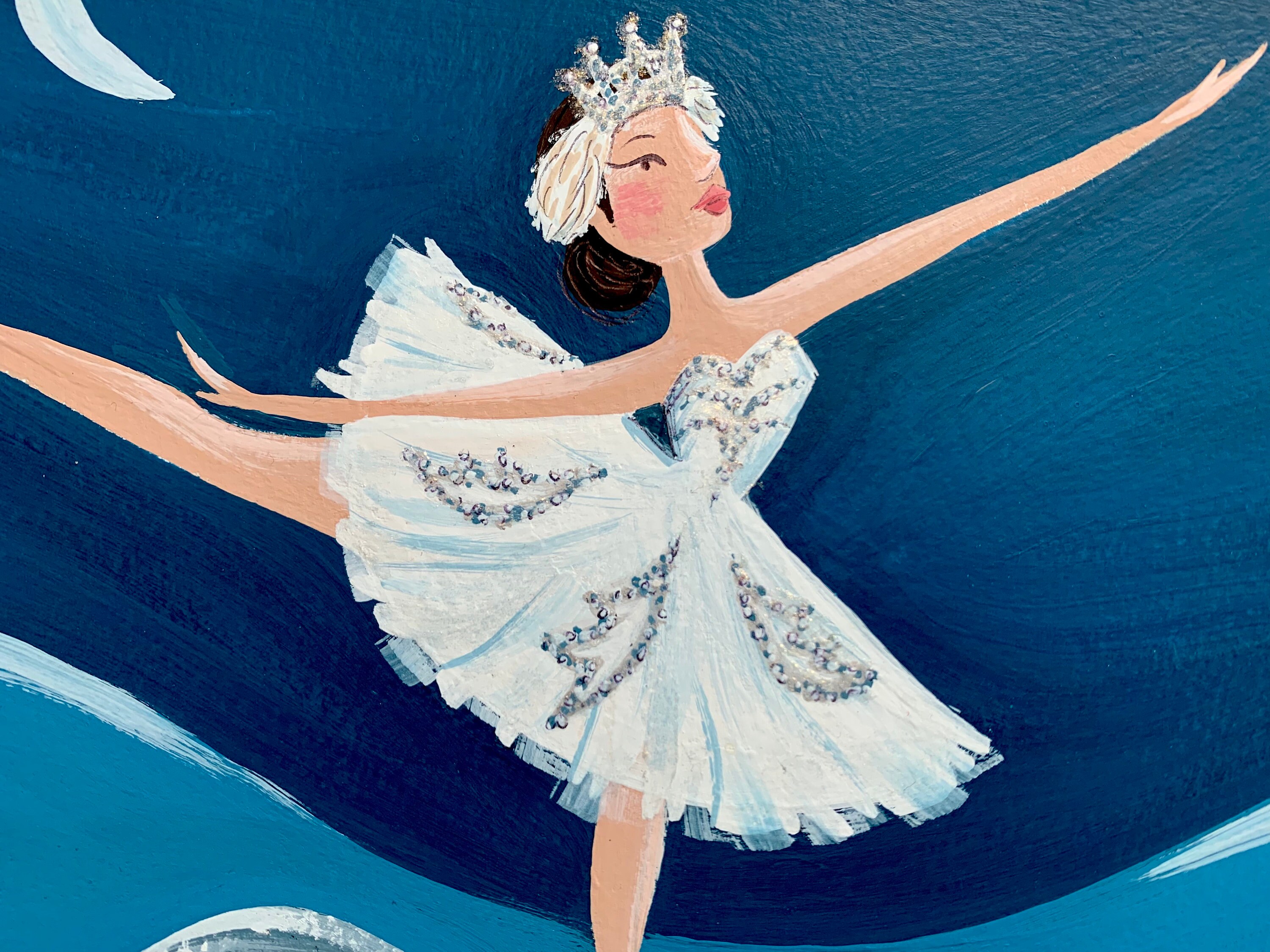 Swan Lake Hand-painted - Etsy