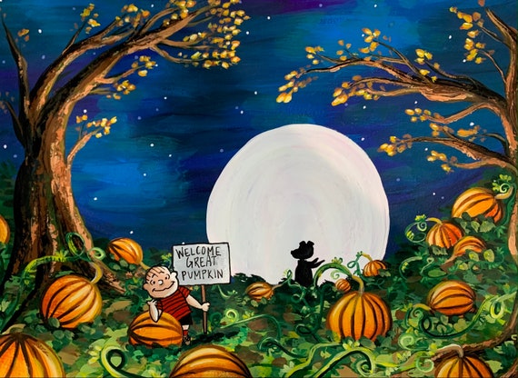 It's the Great Pumpkin Charlie Brown hand-painted | Etsy