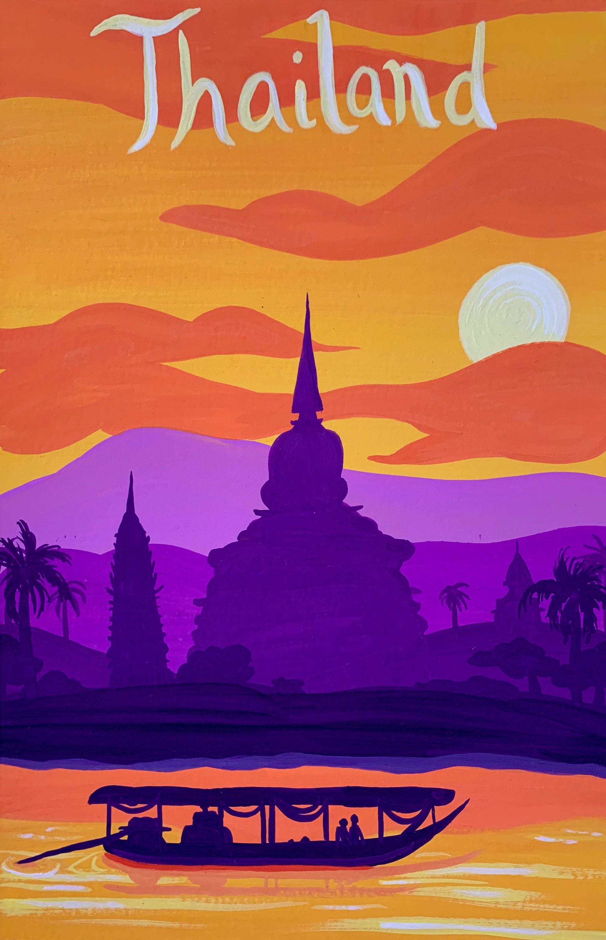 Vintage Travel Poster Thailand
