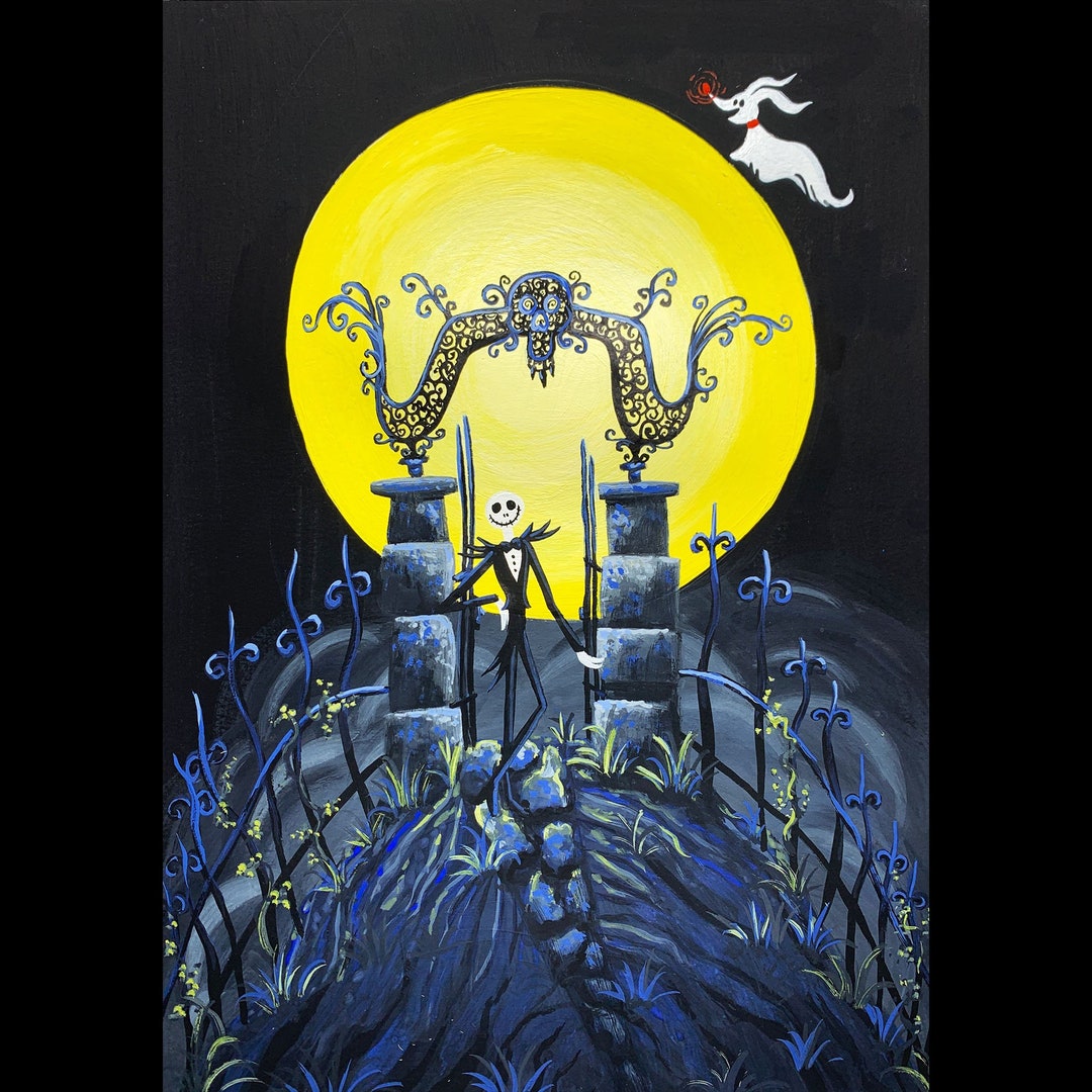 Jack Skellington & Zero at the Skeleton Gate – Nightmare Before ...