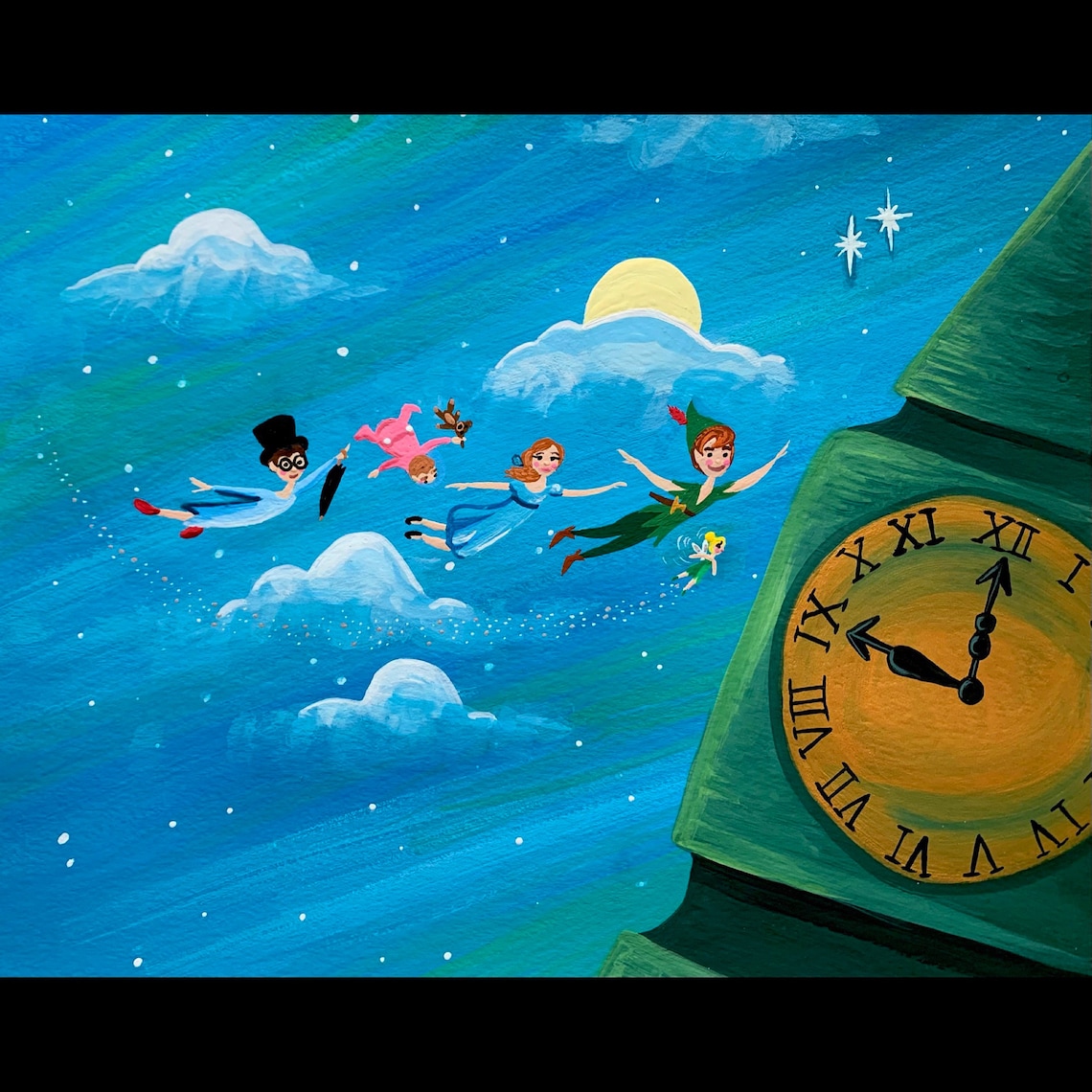 Second Star to the Right – Peter Pan-inspired Gouache Painting ...