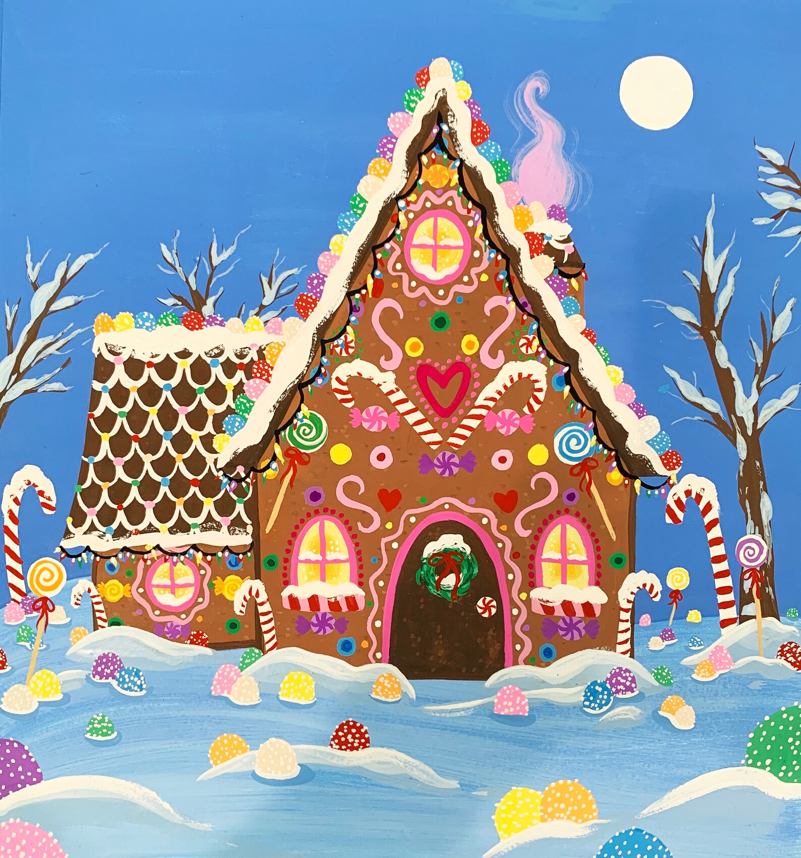 Gingerbread House Painting - Etsy