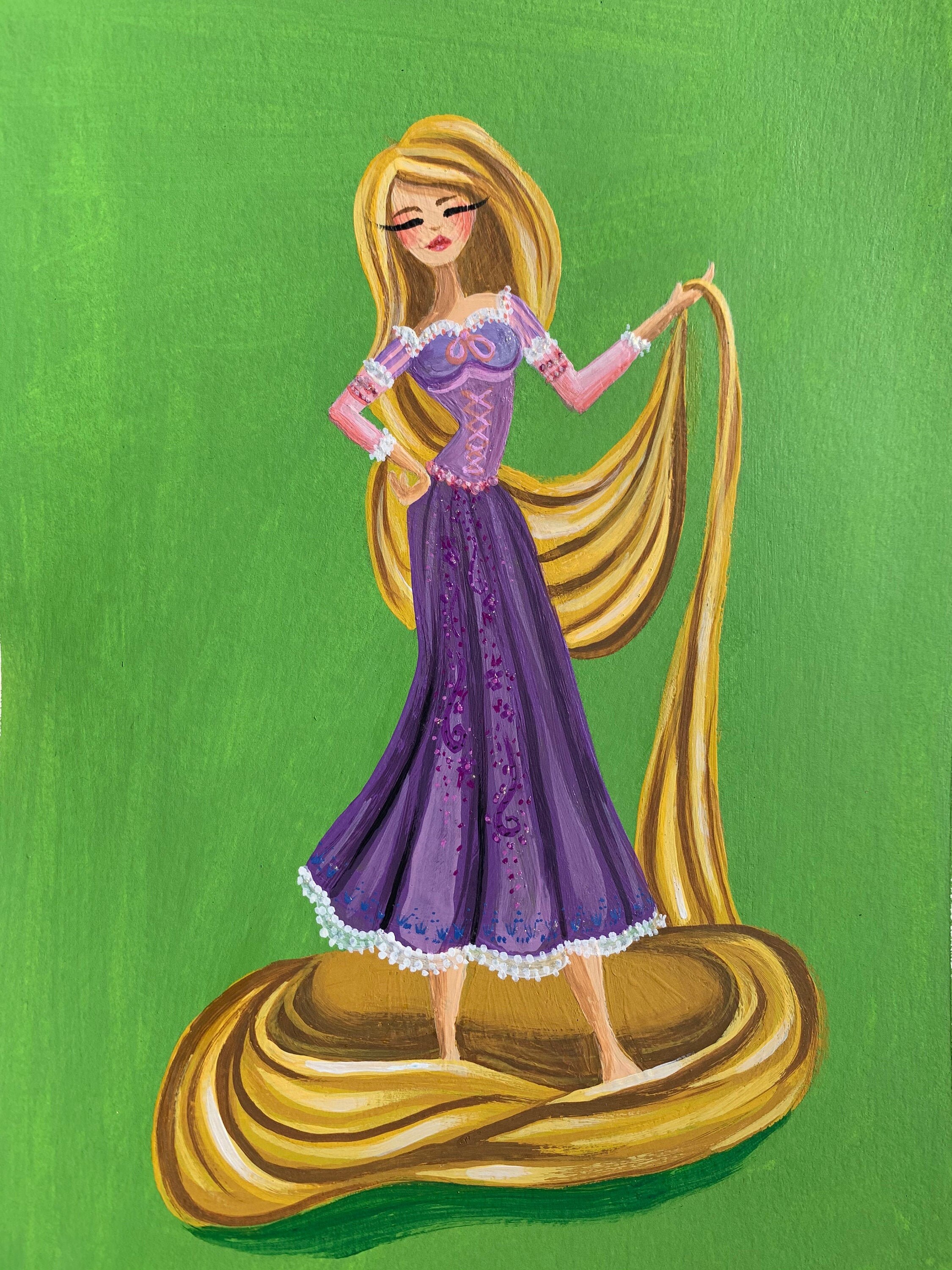 Rapunzel Painting tangled - Etsy