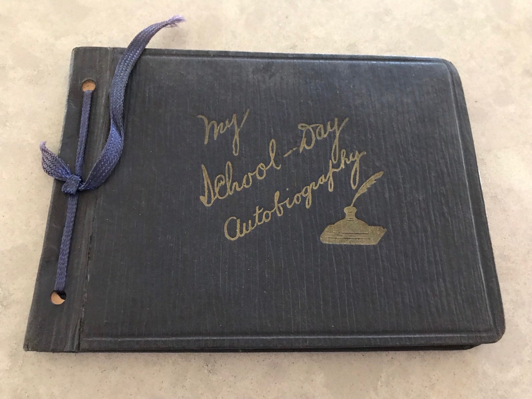 1930's My School-day Autobiography Book - Etsy