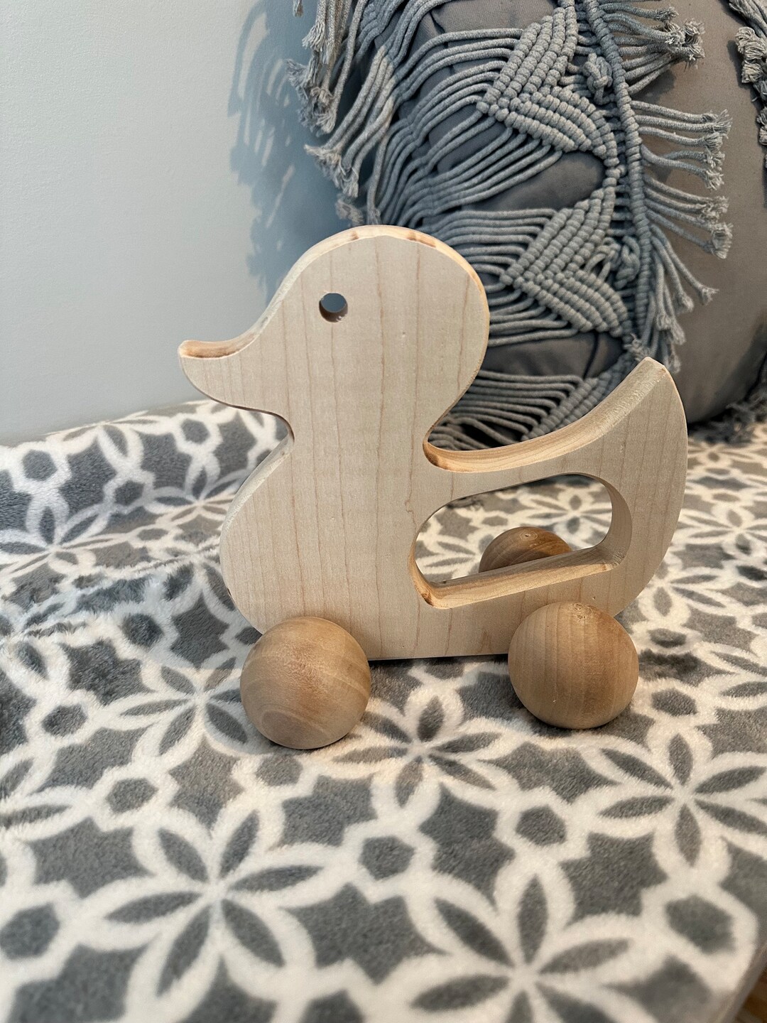 Montessori Wooden Duck Push Toy - Etsy