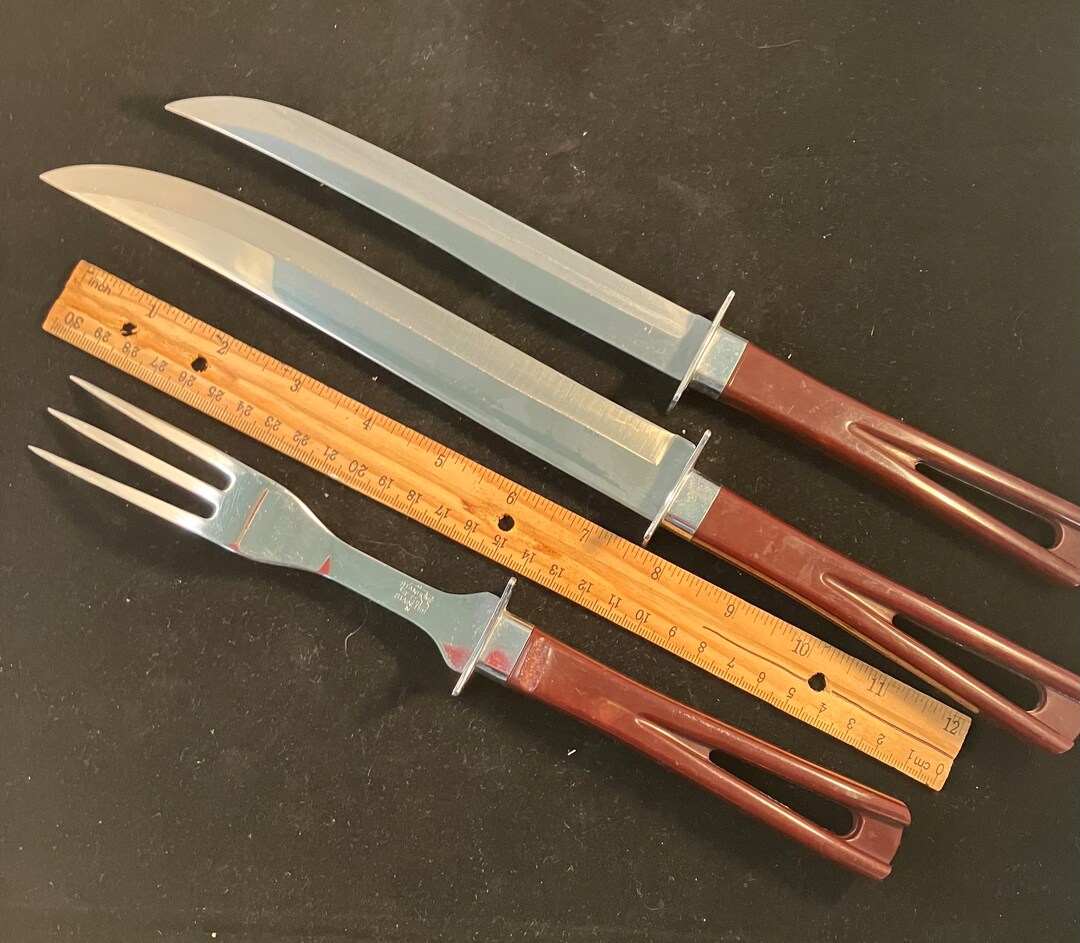 Stanhome Stainless Meat Carving Set - Etsy