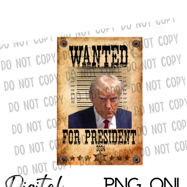Trump Wanted Poster - Etsy