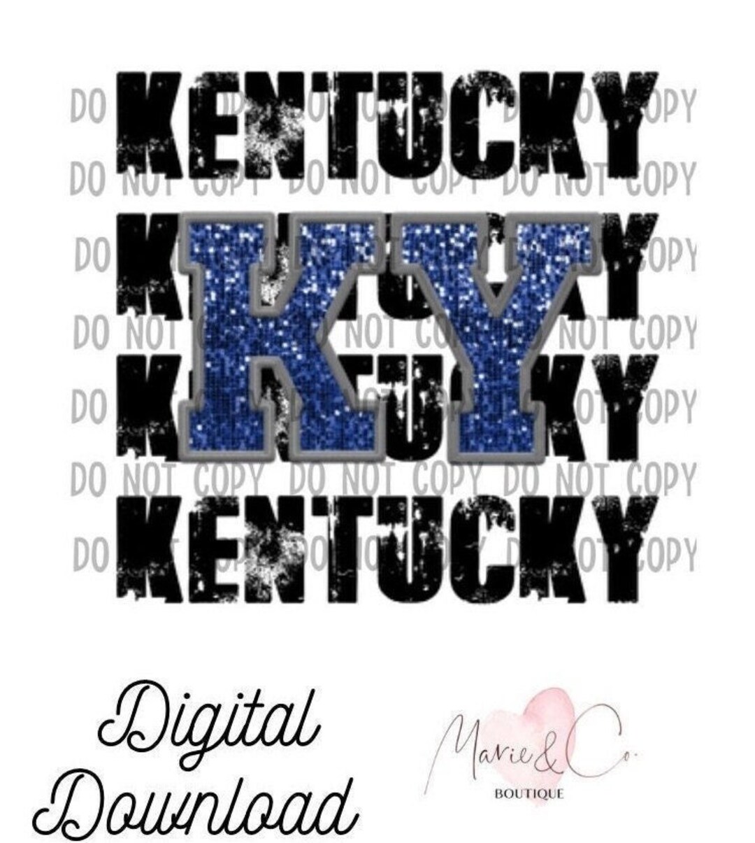 Kentucky Royal Faux Sequin Sublimation Design || PNG Digital Download - Etsy