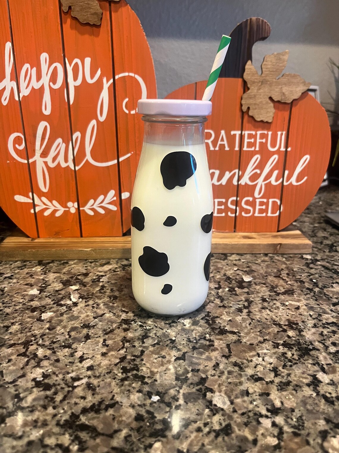 Cow Print Milk Bottles - Etsy