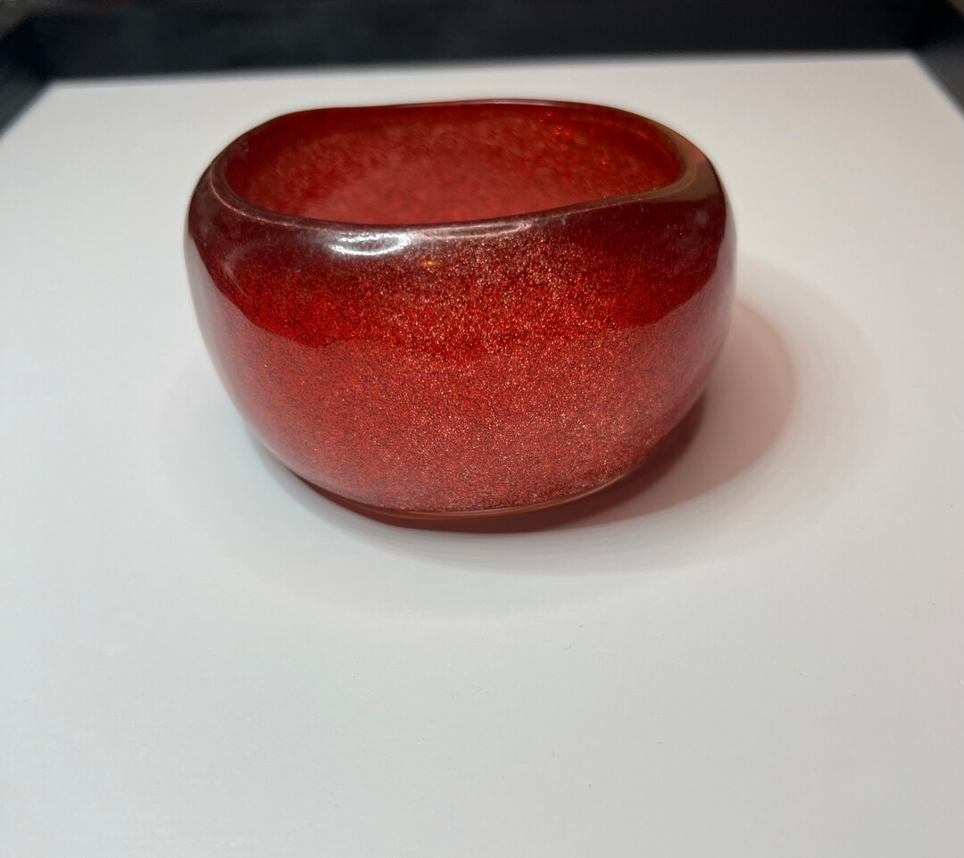 Lucite Bangles Bracelets Thick Quality Funky Vintage Pieces. Red ...