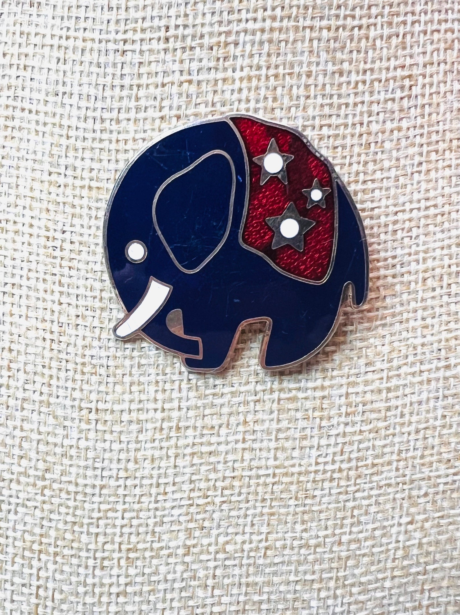 Vintage Political GOP Elephant Brooch Pin Republican Party - Etsy