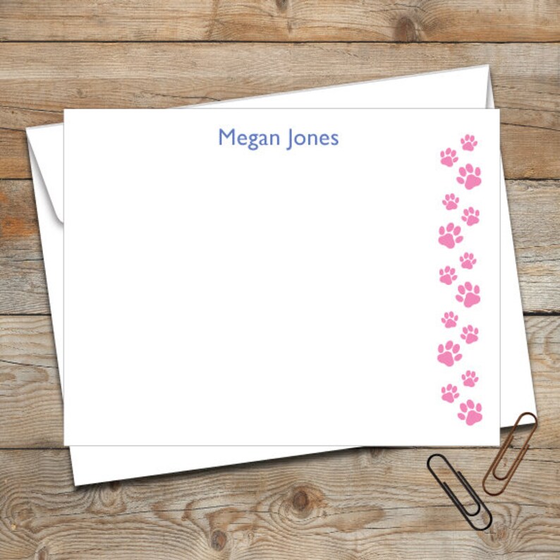 Personalized Flat Note Cards/personalized - Etsy