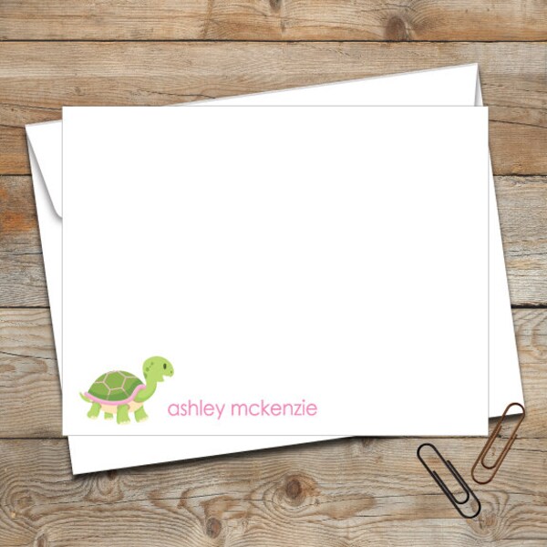 Turtle Note Cards - Etsy