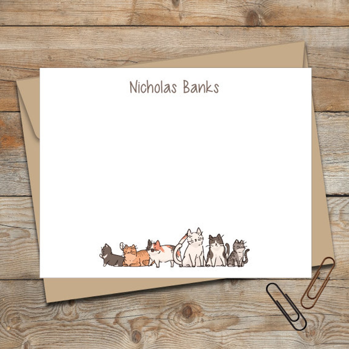 Personalized Flat Note Cards/personalized - Etsy