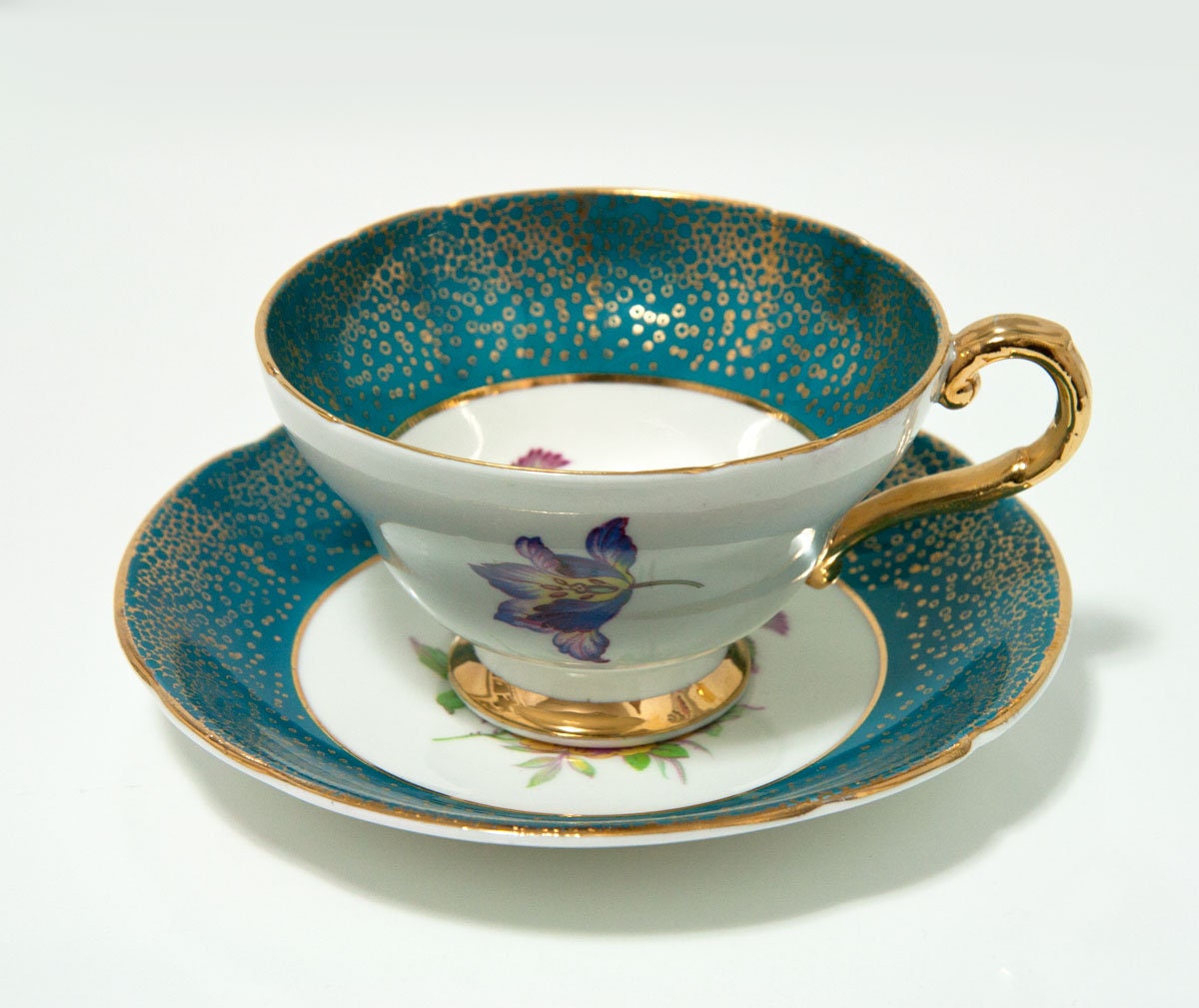 Vintage Rare Stanley Fine Bone China Teacup and Saucer With Rich ...