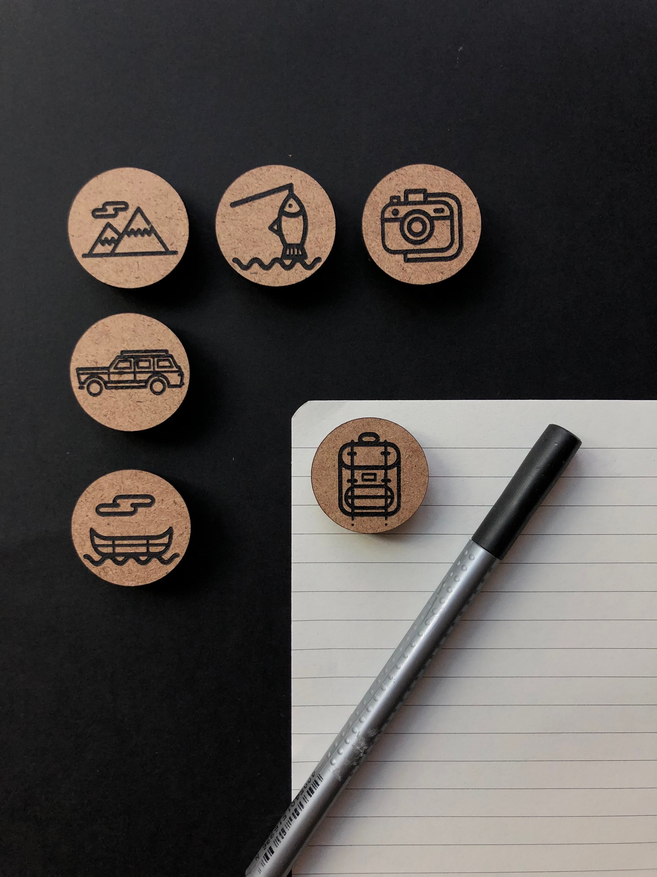 Kitchen & Dining Home & Living camping theme Refrigerator magnets ...