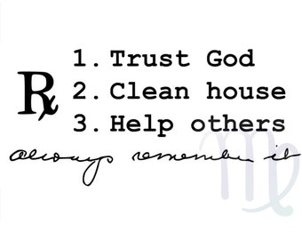 Third Step Prayer Greeting Card, Blank Inside, 12 Steps Encouragement ...