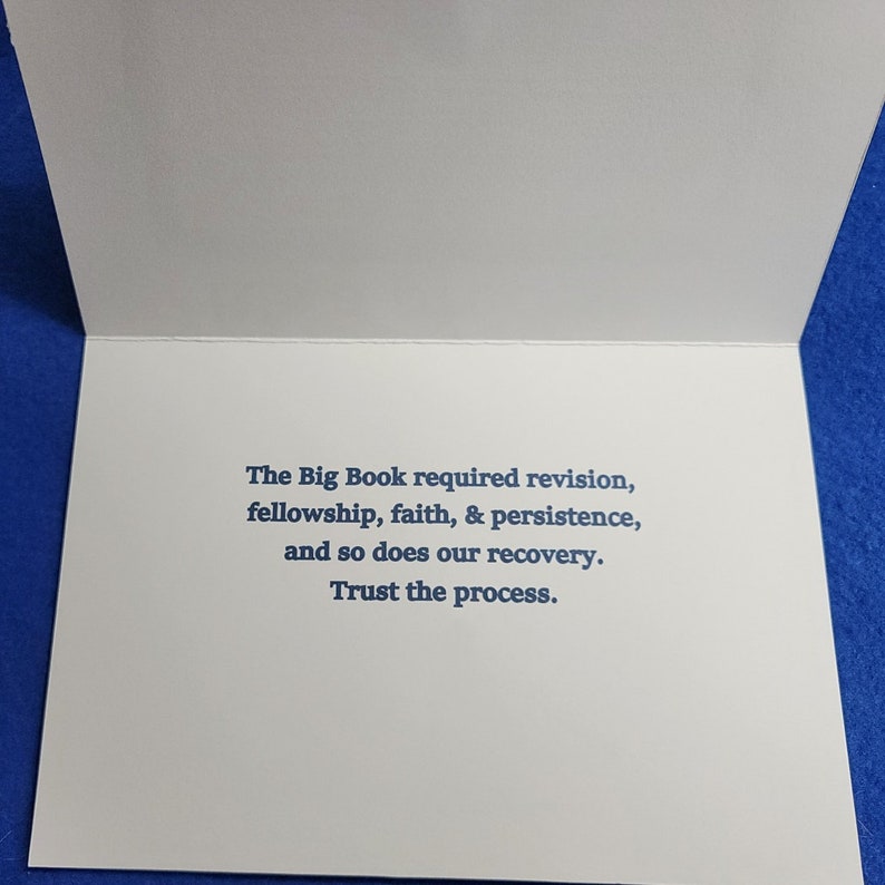 It's a Process - Greeting Card, AA Big Book, 12 Steps Encouragement ...