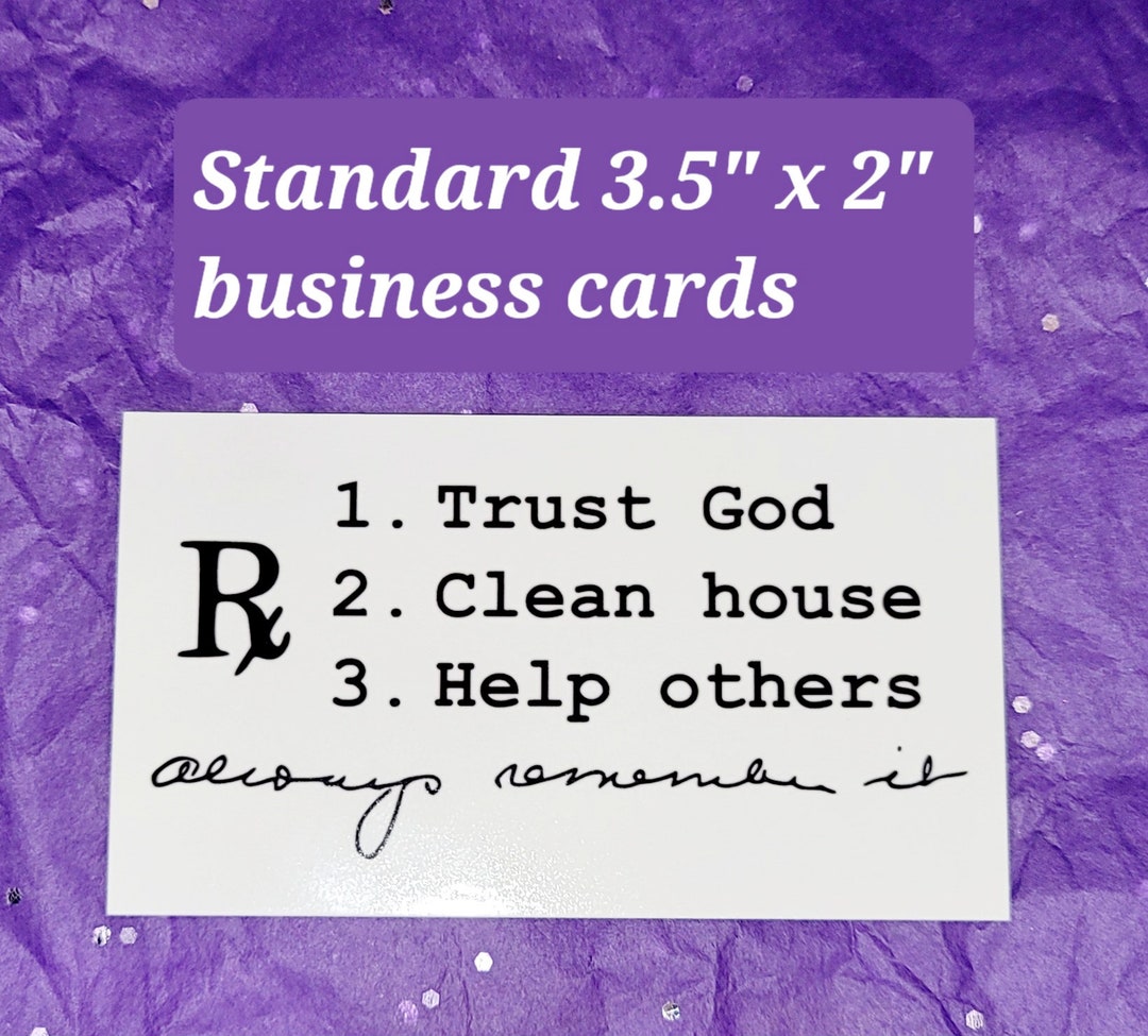 Dr. Bob's Prescription 12th Step Business Cards set of 50 Cards Only ...