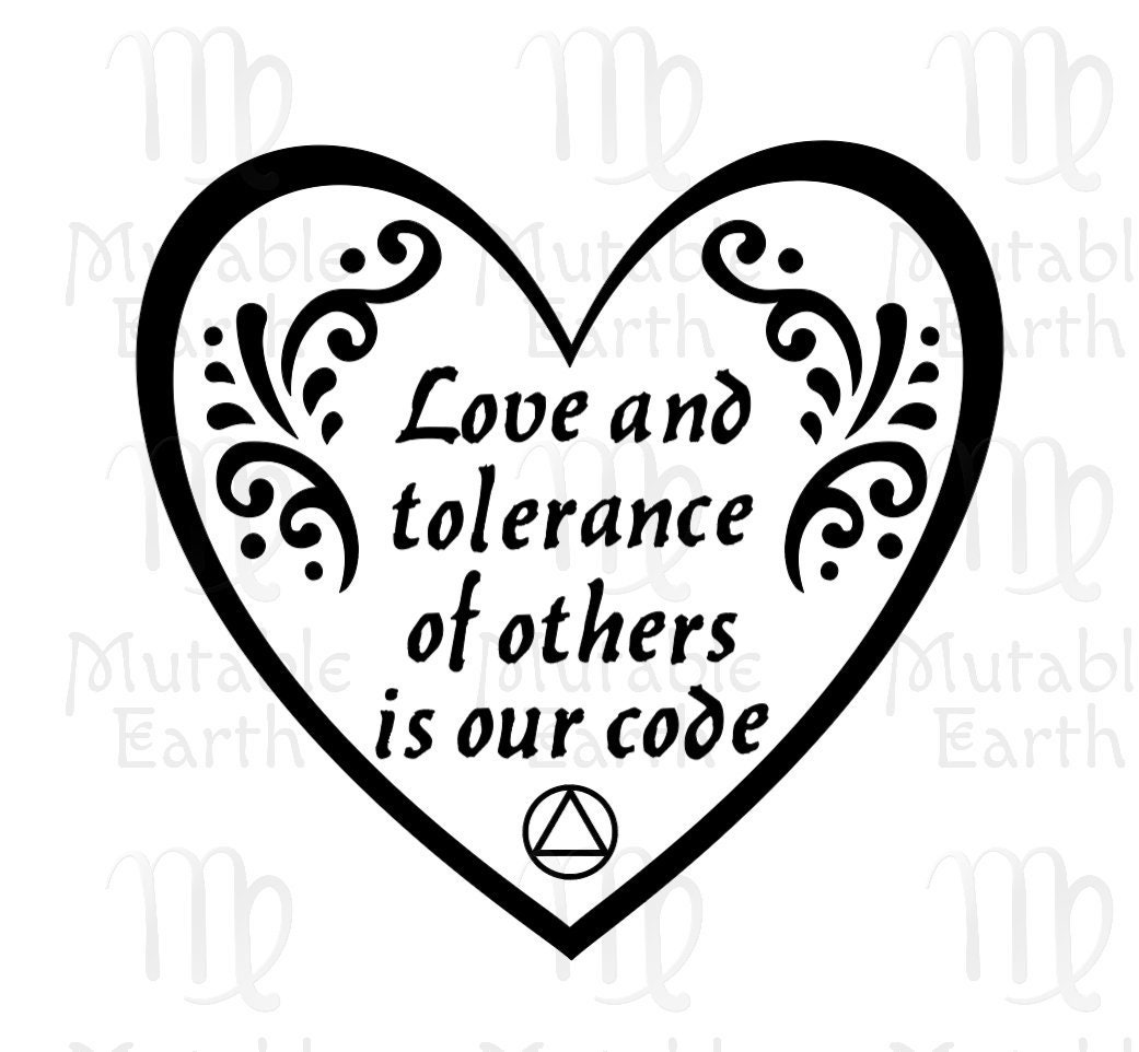 Love and Tolerance - SVG Cut File (also Jpg, Psd, and Png Formats) - Etsy
