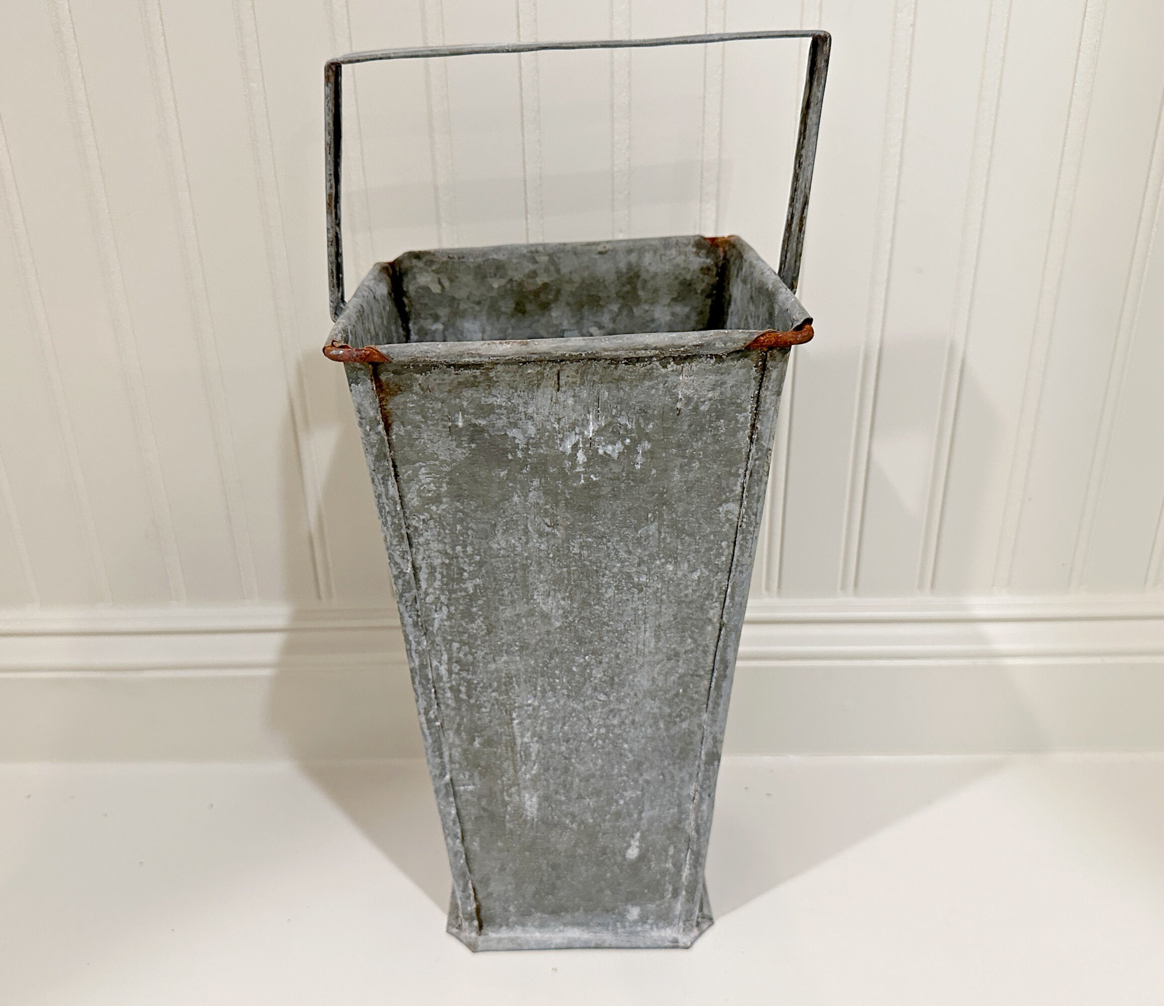 Vintage Zinc Flower Bucket, Belgium - Etsy