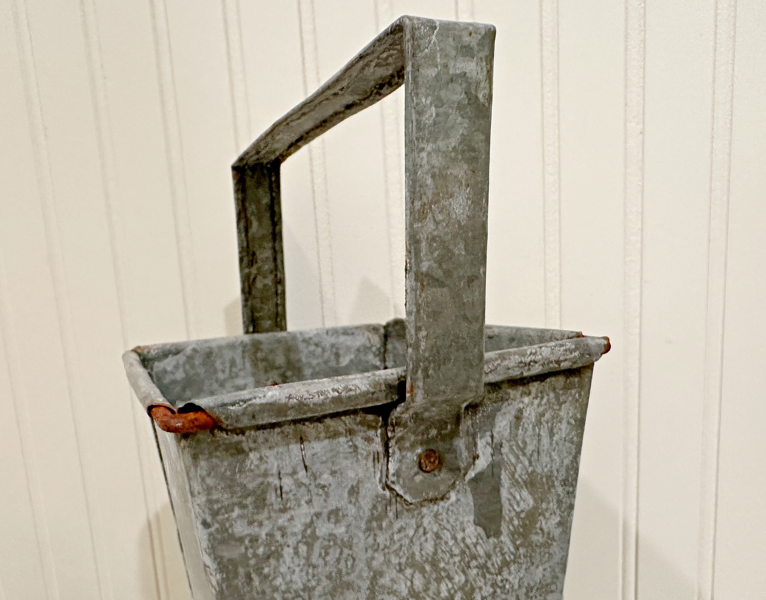 Vintage Zinc Flower Bucket, Belgium - Etsy