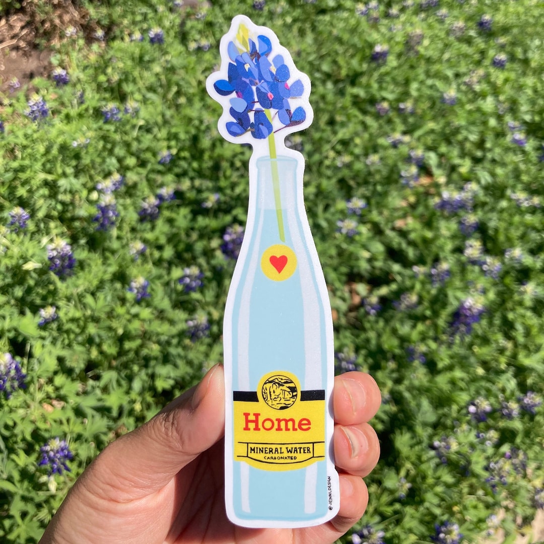Bluebonnet Topo Texas Vinyl Sticker - Etsy