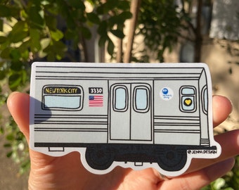 NYC Subway Map Sticker / Bumper Sticker / Vinyl Sticker / Vintage NYC ...