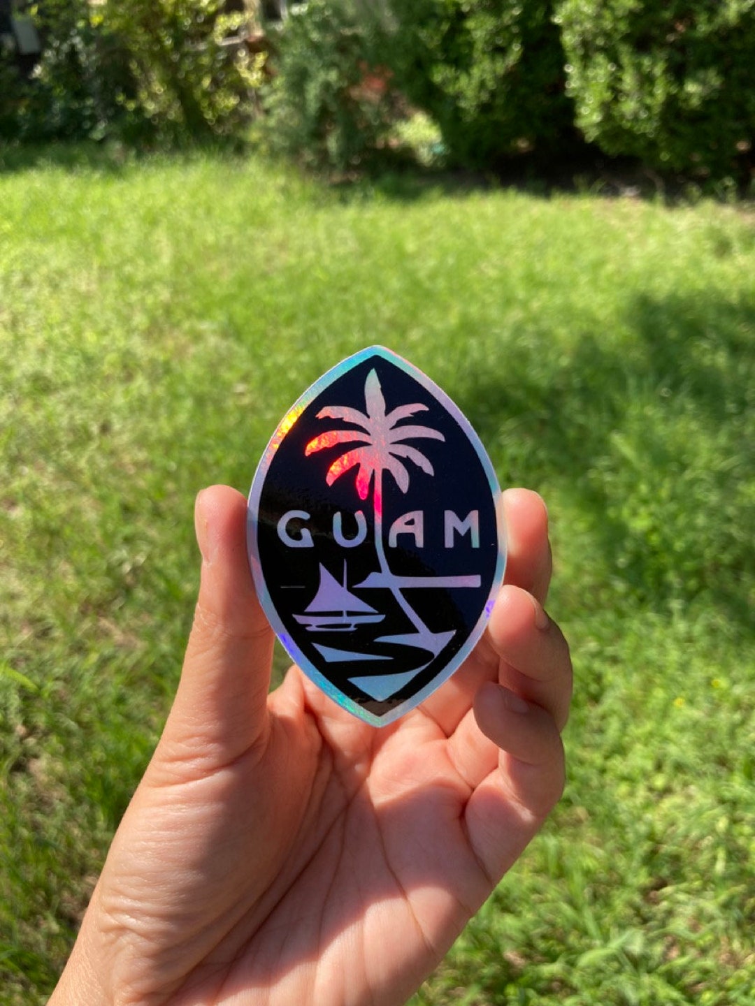 Holographic Guam Seal Sticker - Chamorro Stickers, Guam Stickers, Decal ...