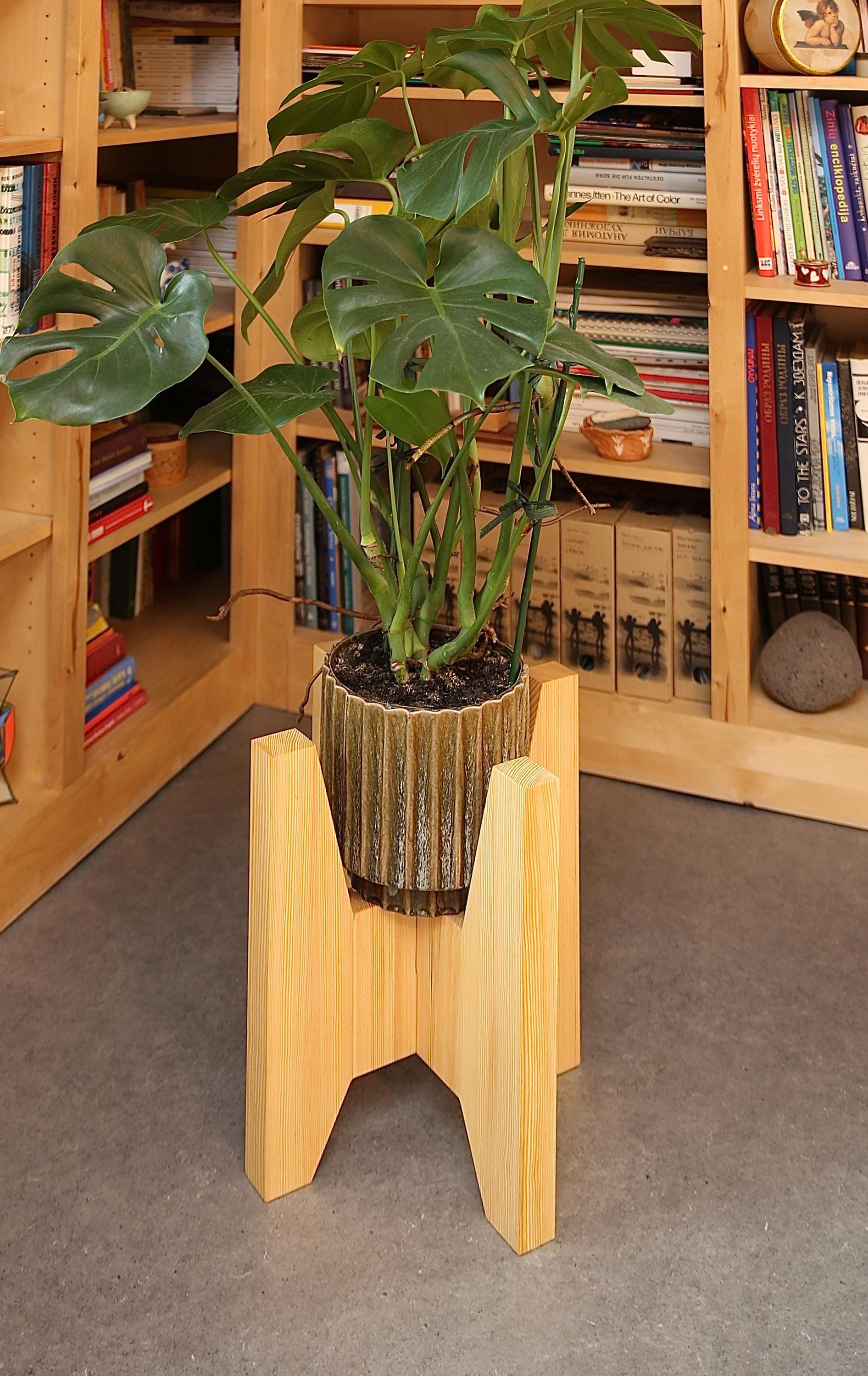 Solid Wood Plant Stand - Etsy