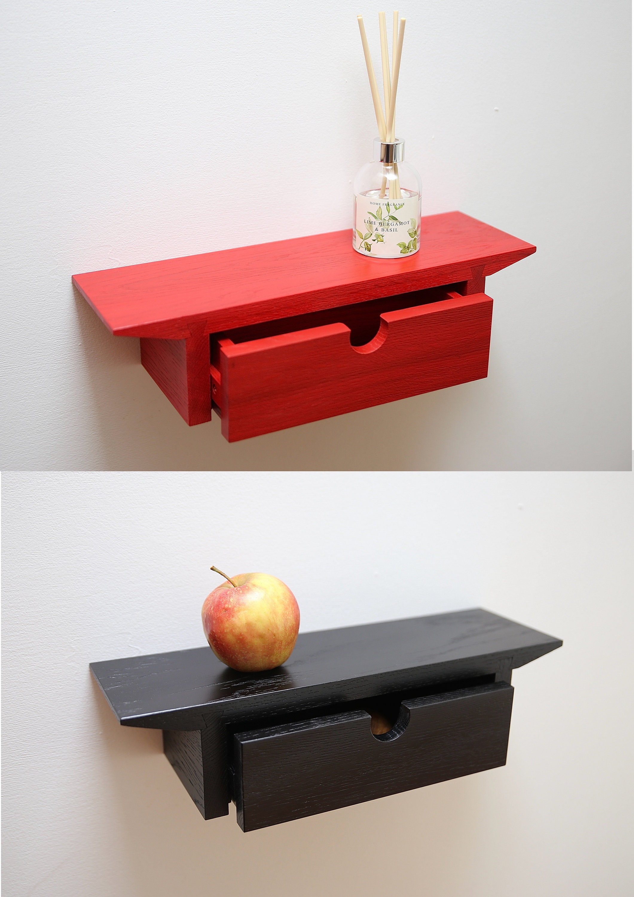 Wooden Console / Wall Hanging Console Made From the Solid Oak / Hallway ...