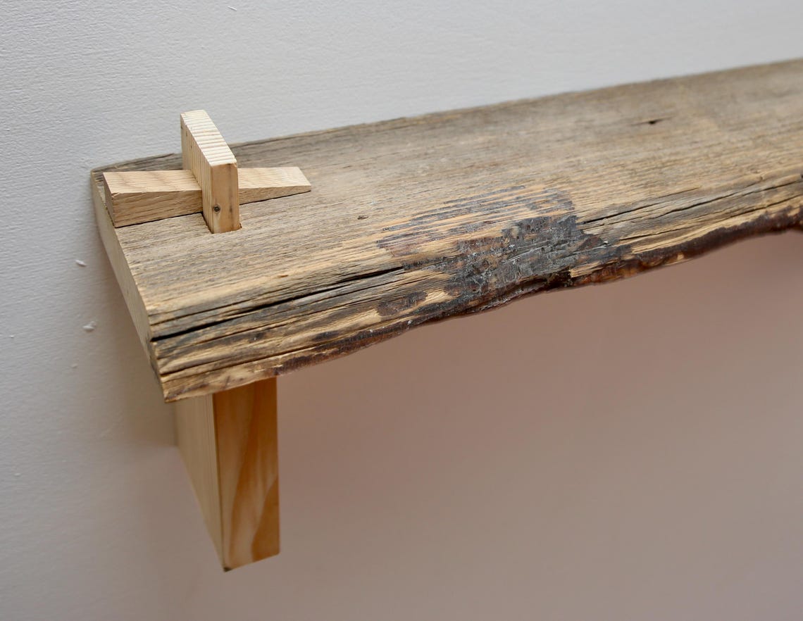 Wooden Shelf | Wall-hanging Floating Shelf | Reclaimed Barn Wood - Etsy