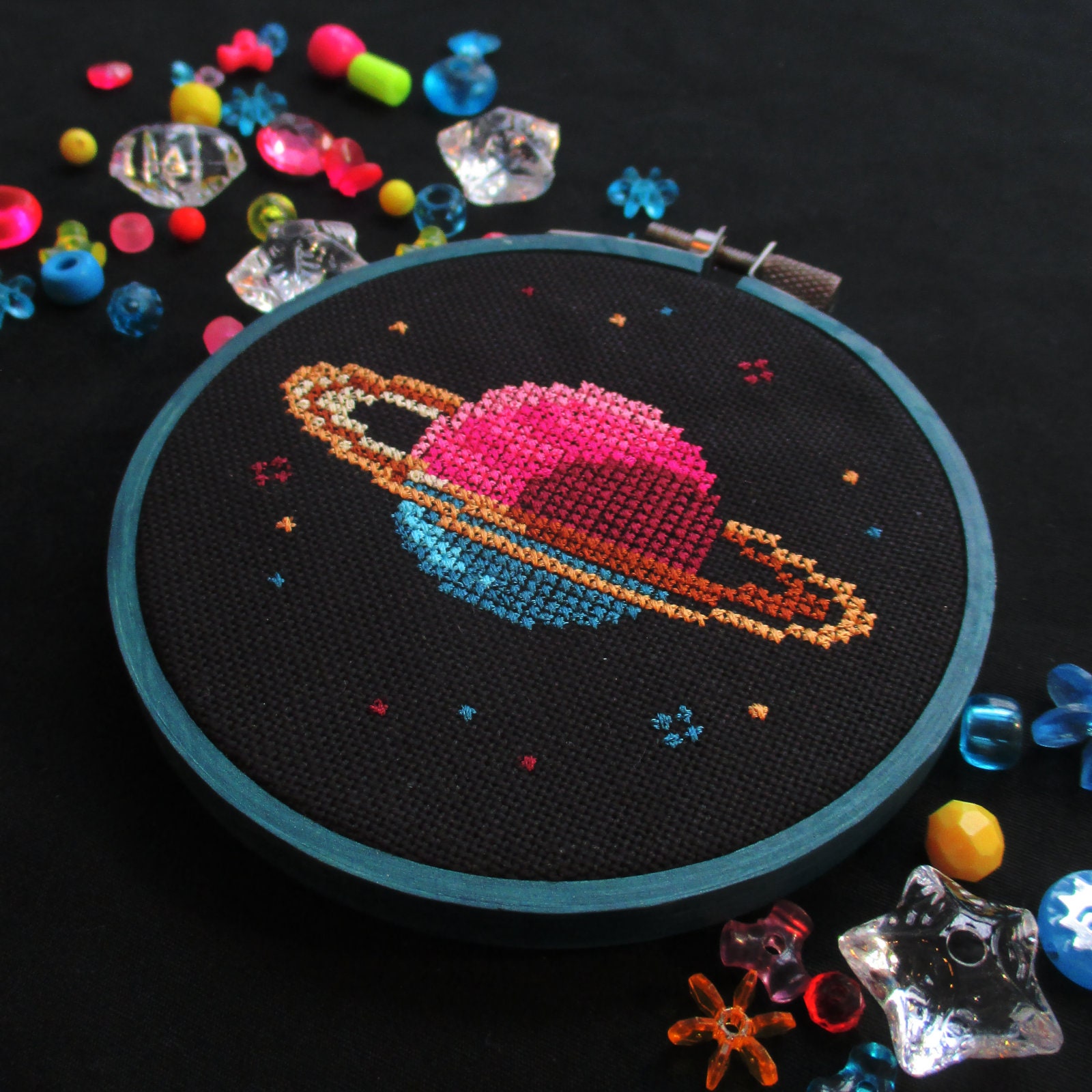 Pansexual Pride Planet Cross Stitch Pattern PDF Instant | Etsy