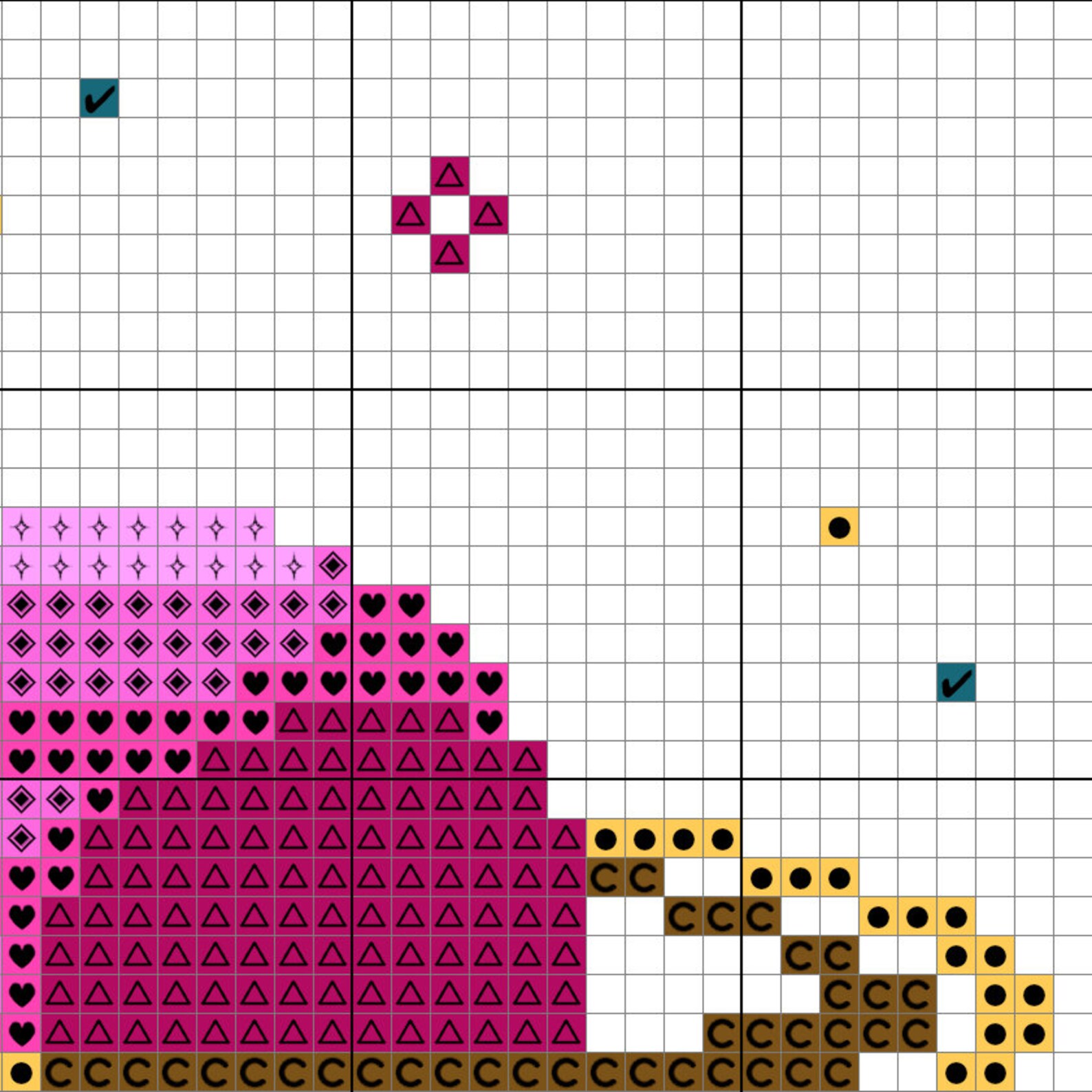 Pansexual Pride Planet Cross Stitch Pattern PDF Instant | Etsy