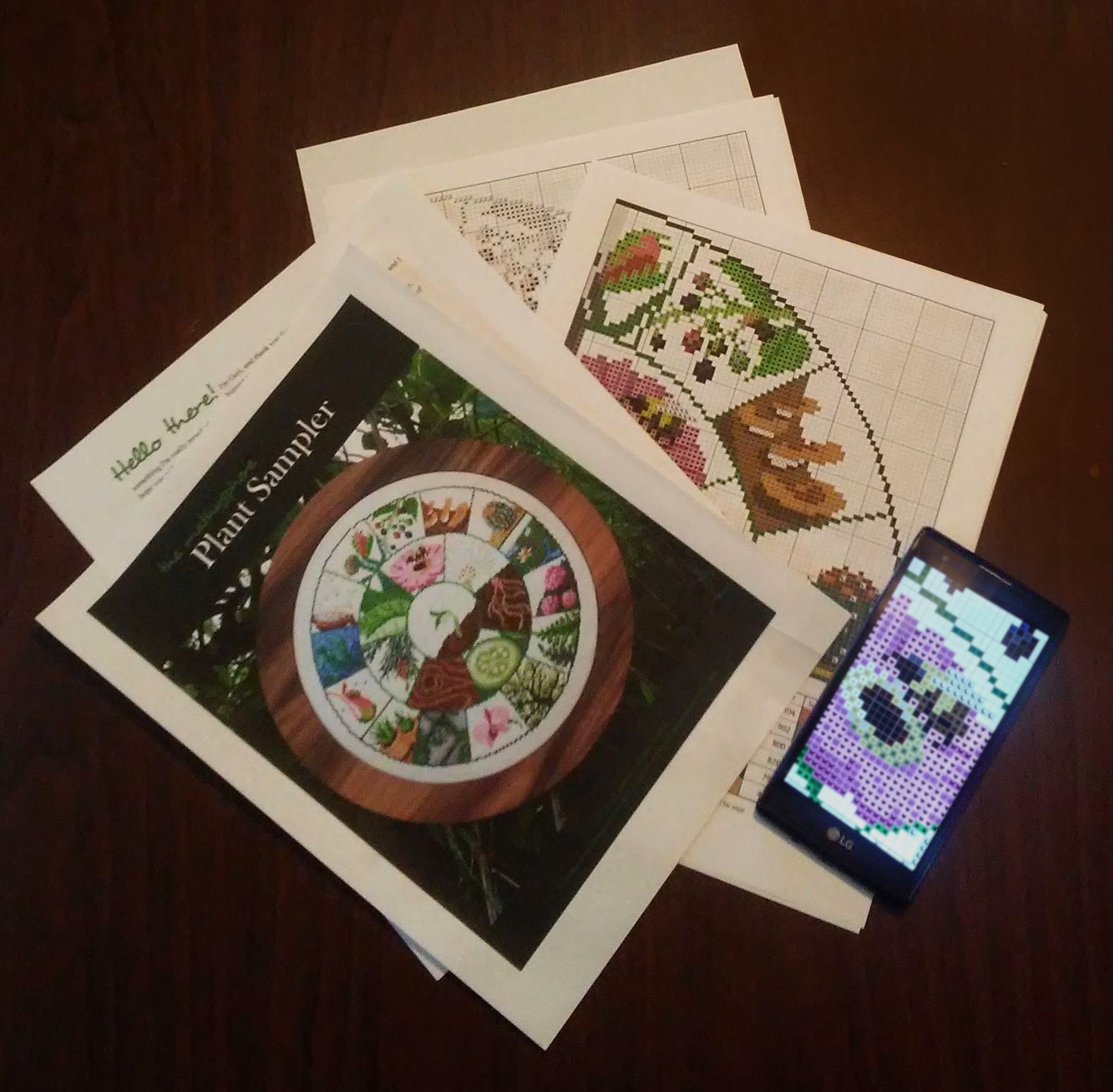 Plant Sampler Cross Stitch Pattern PDF Instant Download - Etsy