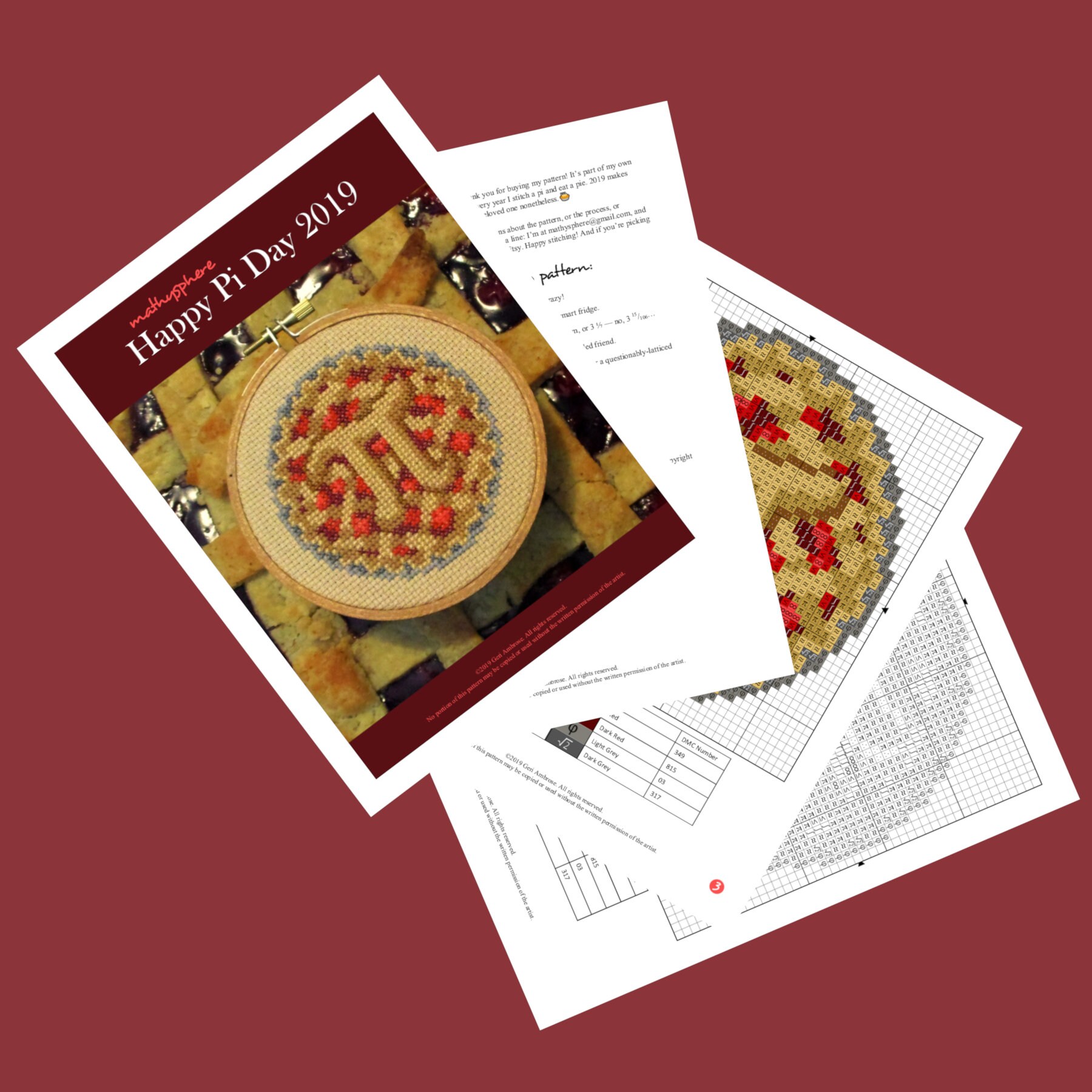 Pi Pie Cross Stitch Pattern PDF Instant Download - Etsy