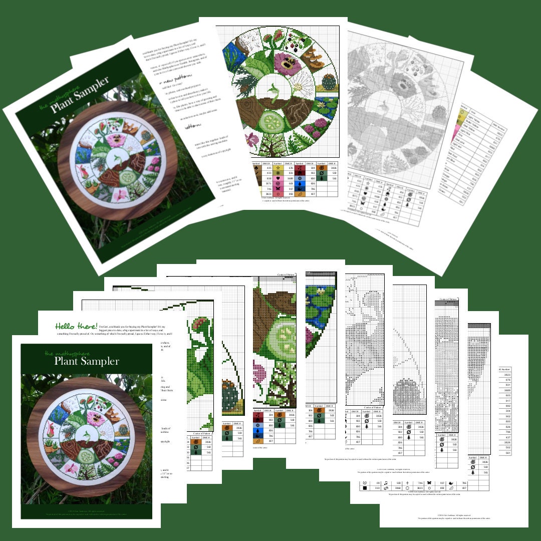 Plant Sampler Cross Stitch Pattern PDF Instant Download - Etsy