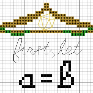 Proof That 1=2 Math Cross Stitch Pattern PDF Instant Download - Etsy