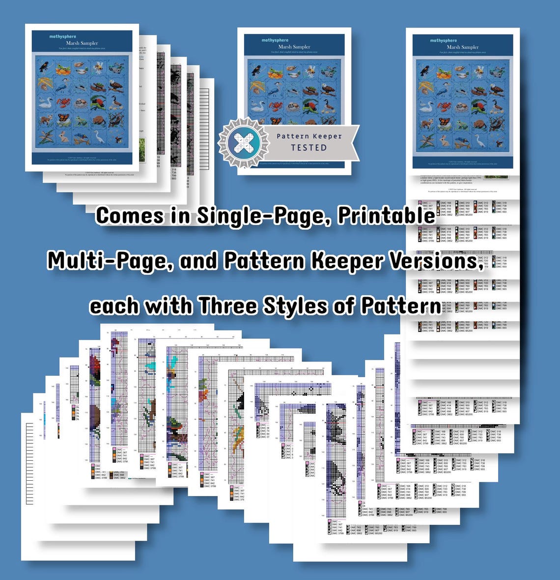 Marsh Sampler Cross Stitch Pattern PDF Instant Download - Etsy