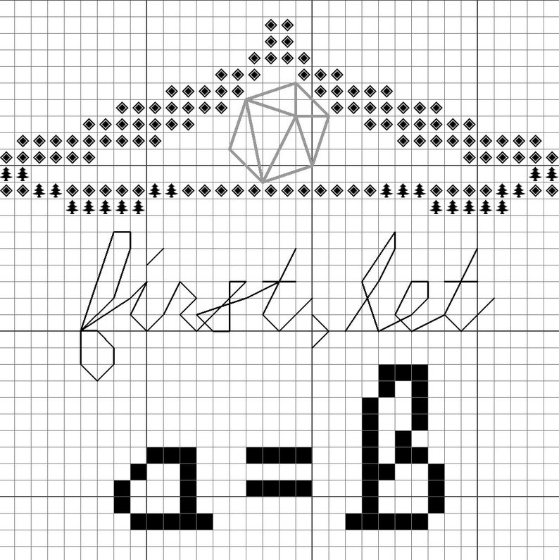 Proof That 12 Math Cross Stitch Pattern PDF Instant Download - Etsy