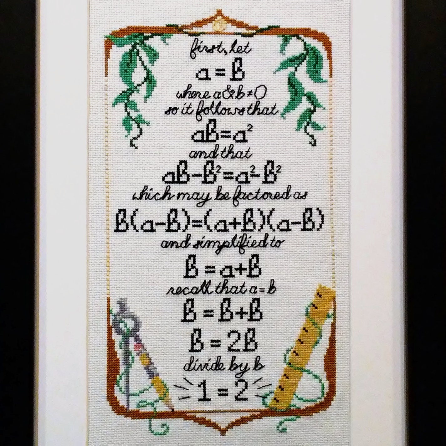 Proof That 12 Math Cross Stitch Pattern PDF Instant Download - Etsy