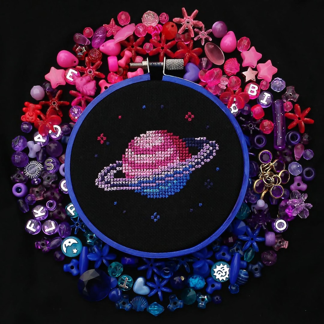 Bi Pride Planet Cross Stitch Pattern PDF Instant Download - Etsy