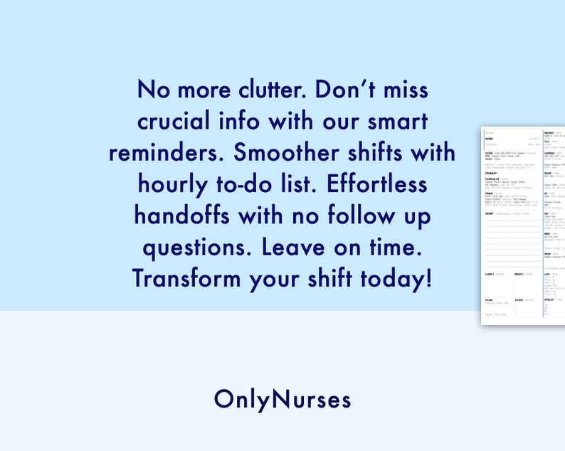 Step Down Nurse Report Sheet NICU ER PCU Oncology Nurse Report Sheet ...