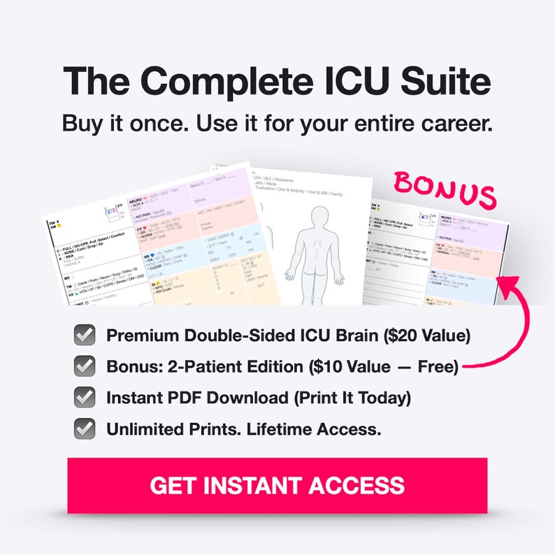 ICU Nurse Report Sheet With Hourly Rounding, ICU Nursing Report Sheet ...