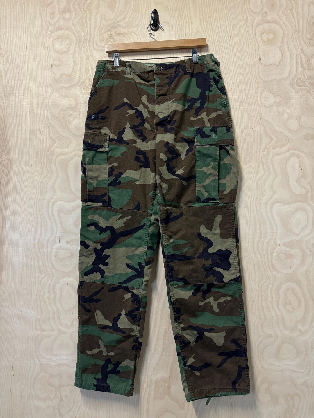 Vintage 90s US Military Proper Woodland Camouflage Cotton Nylon Cargo ...