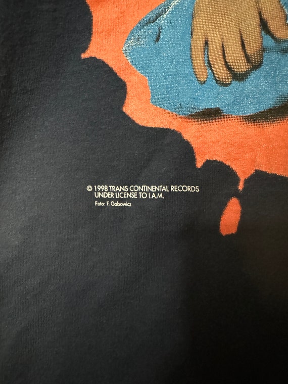 Vintage 90s Aaron Carter Paint Splatter Graphic Navy … - Gem
