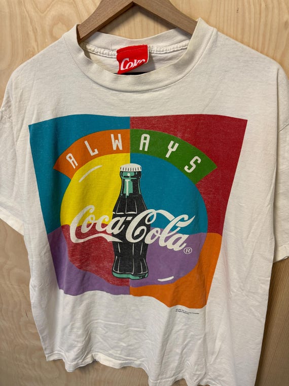 Vintage 90s Always Coca Cola Bottle Multi Color Graph… - Gem